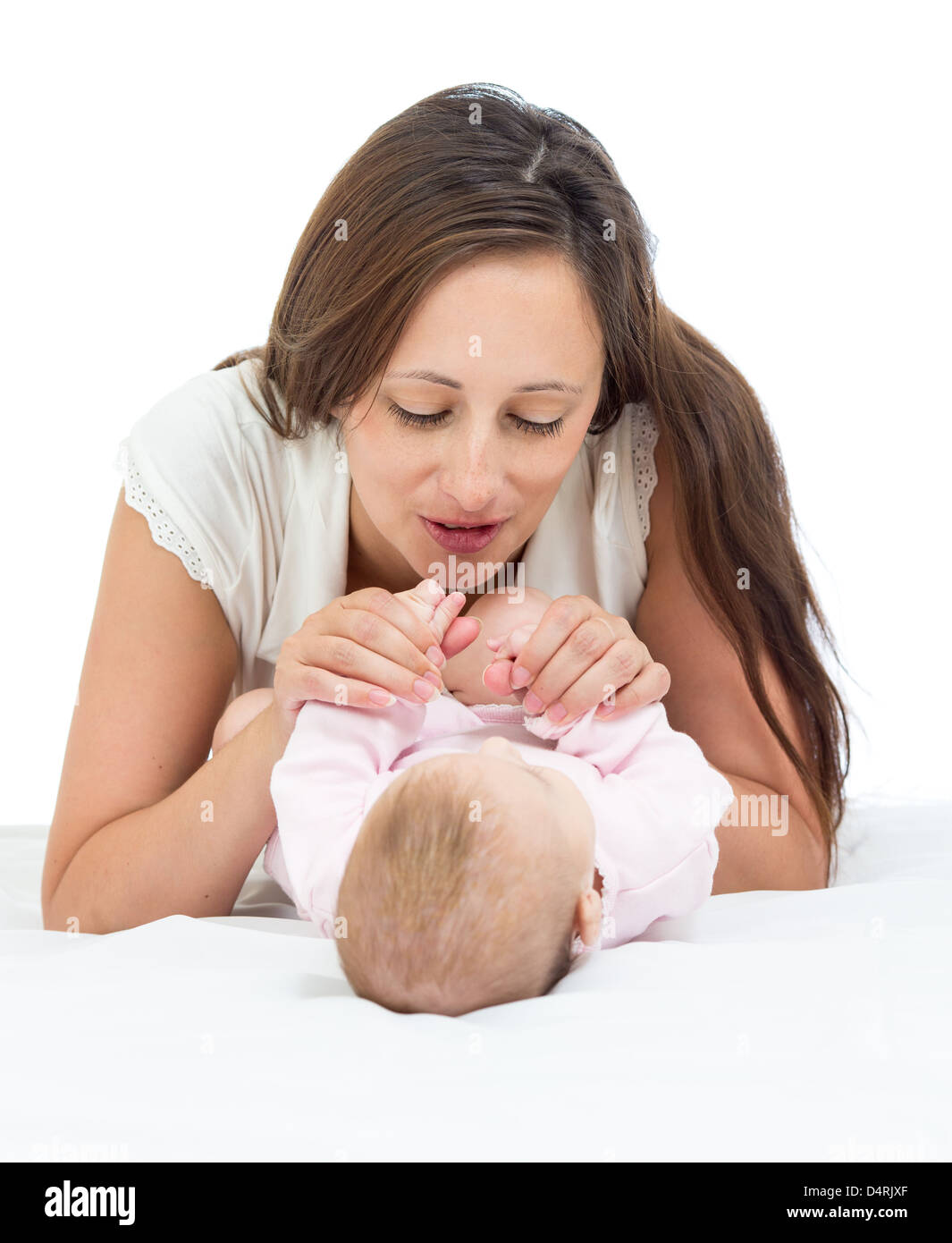 Daughter mother bonding Cut Out Stock Images & Pictures - Alamy