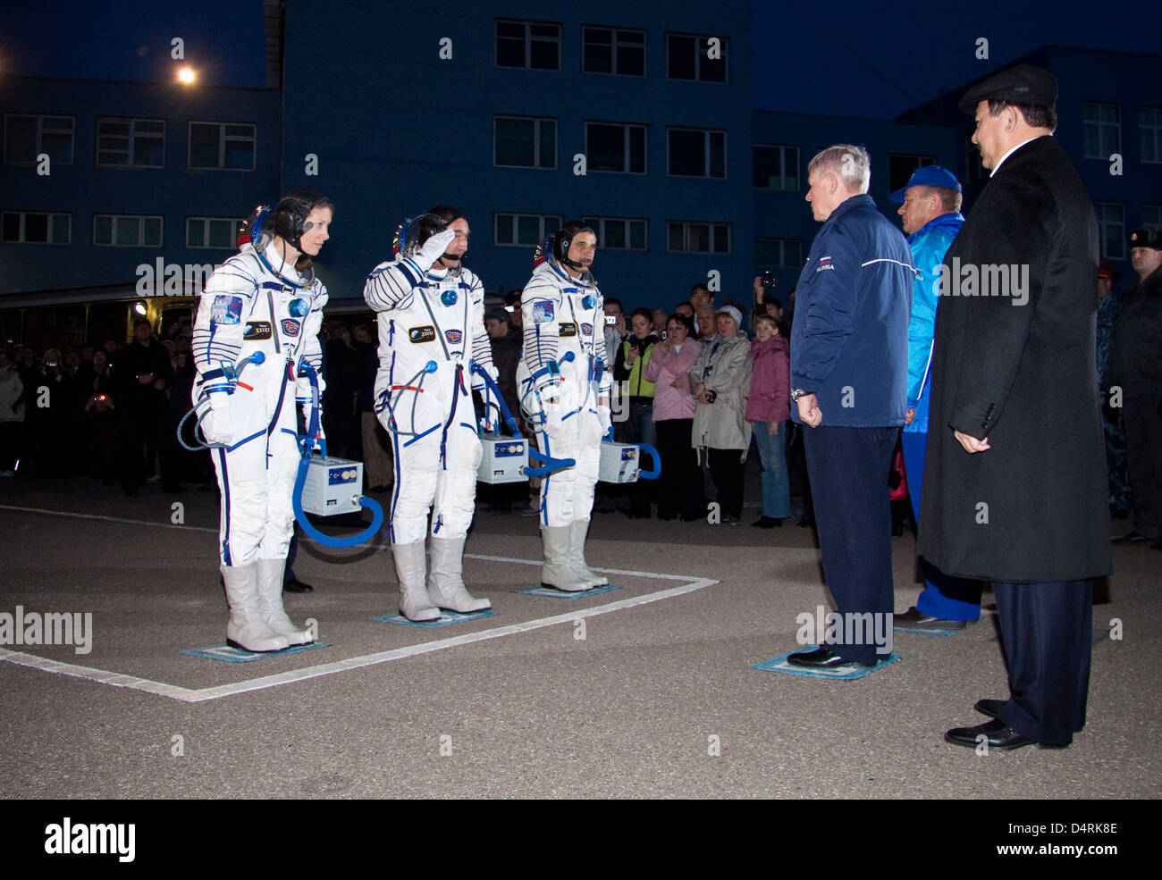 Expedition 23 crew, including Alexander Skvortsov, Anatoly Perminov ...
