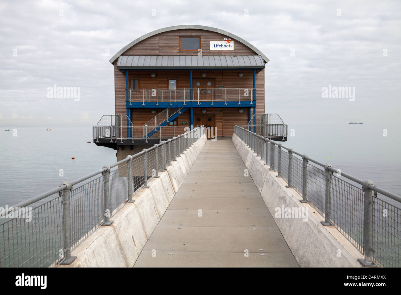 A general view of the RNLI Lifeboat Station at Bembridge on the Isle of ...