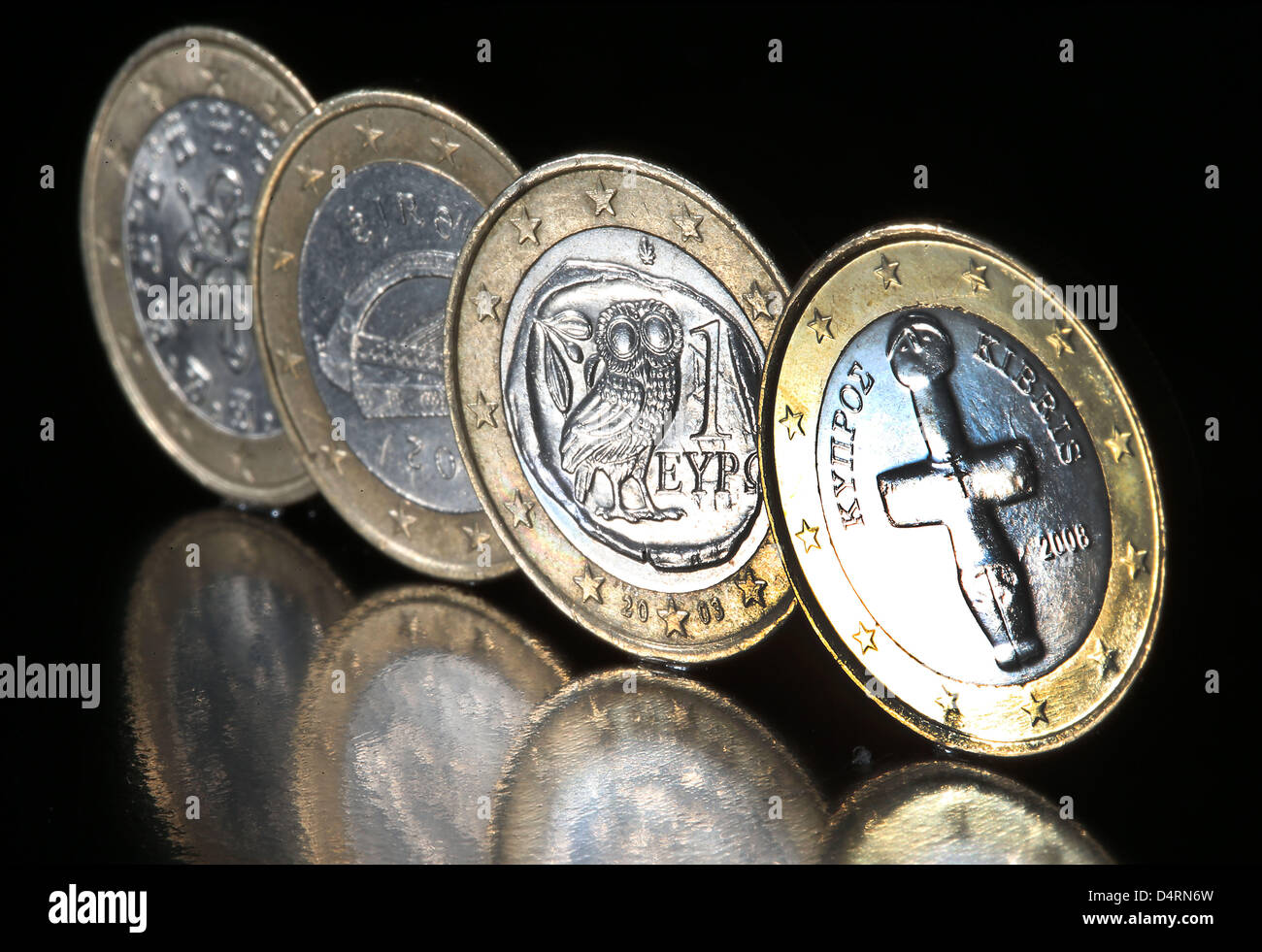 (ILLUSTRATION) An illustration dated 18 March 2013 shows a Cypriot euro ...