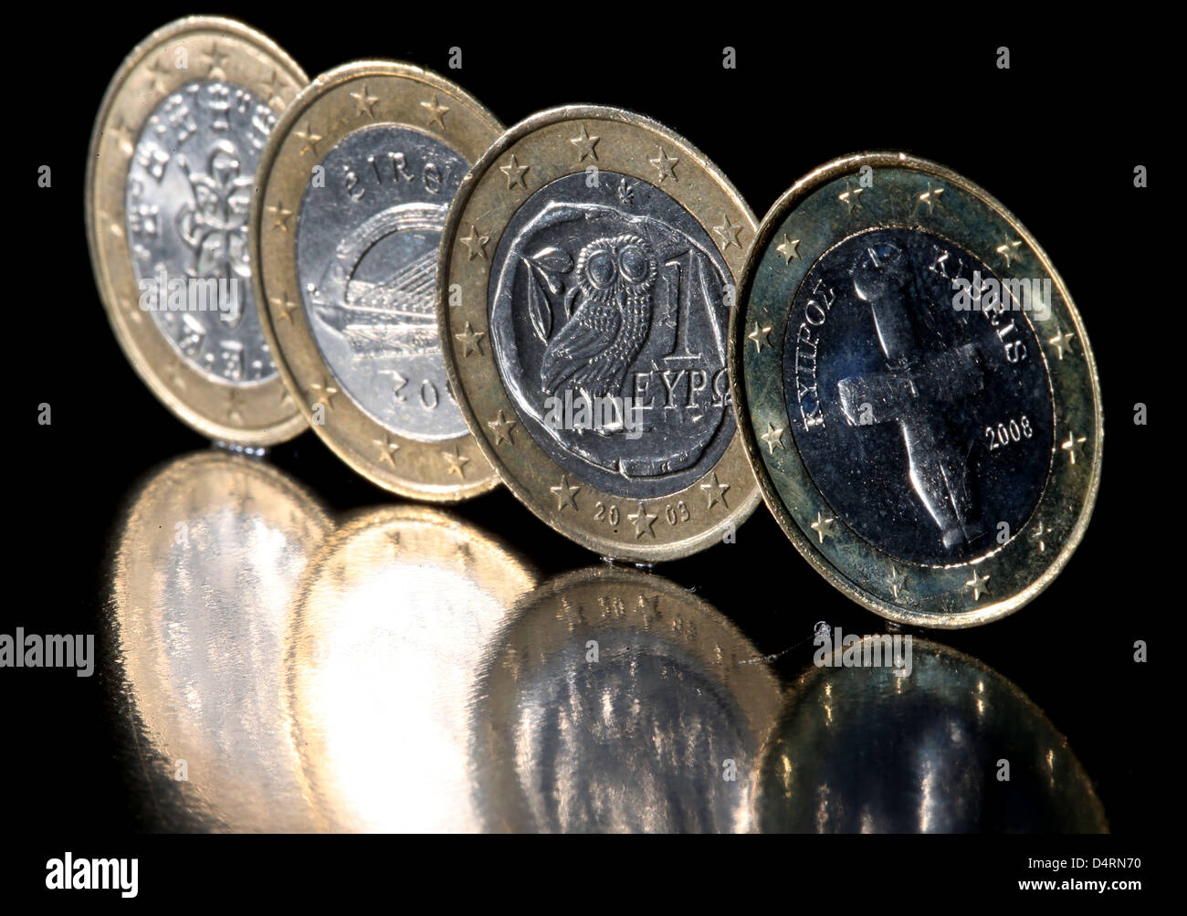 (ILLUSTRATION) An illustration dated 18 March 2013 shows a Cypriot euro ...