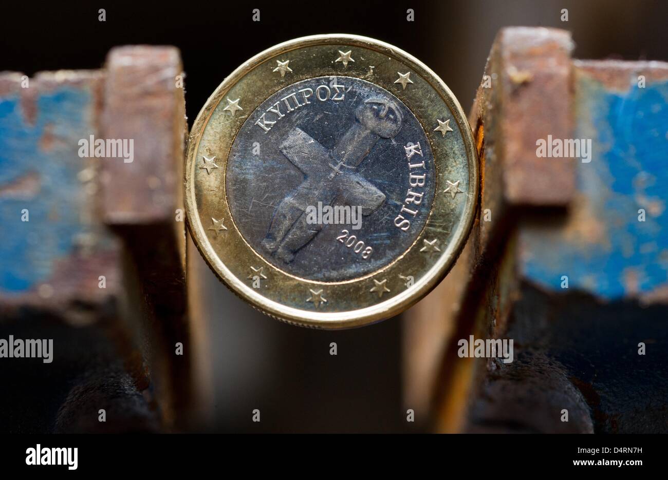 (ILLUSTRATION) An illustration dated 18 March 2013 shows a Cypriot euro ...