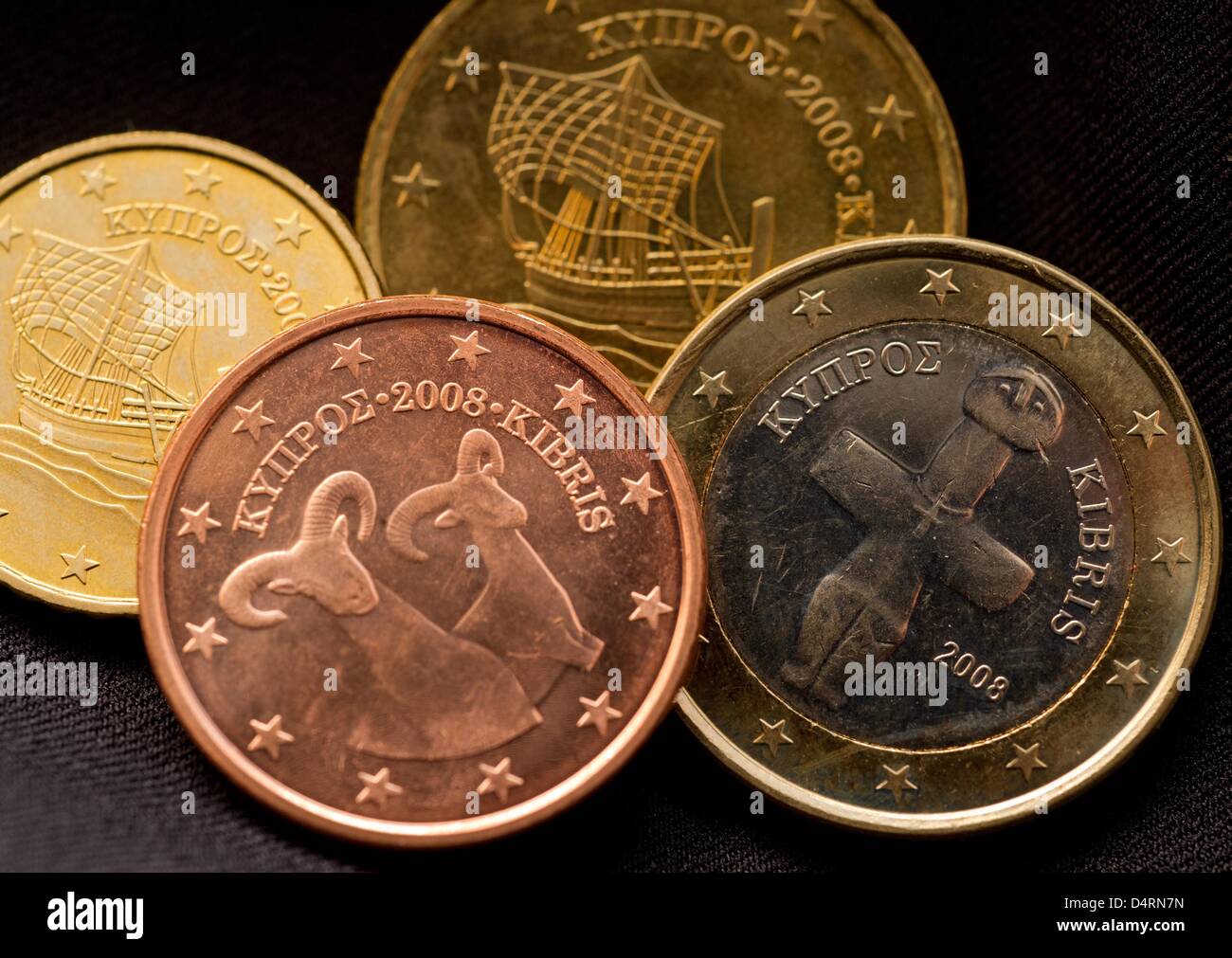 (ILLUSTRATION) An illustration dated 18 March 2013 shows a Cypriot euro ...