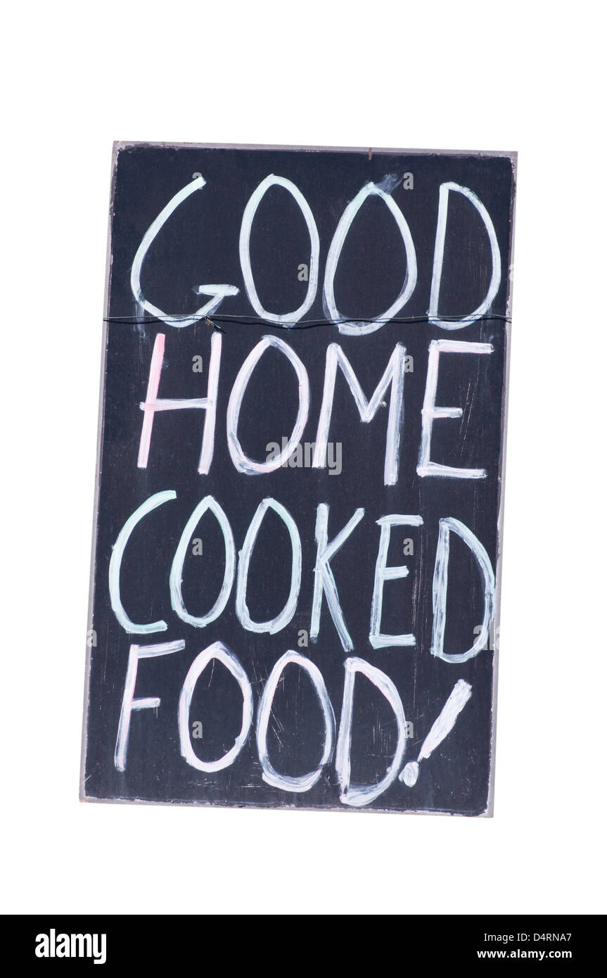 Good Home Cooked Food Chalkboard Stock Photo - Alamy