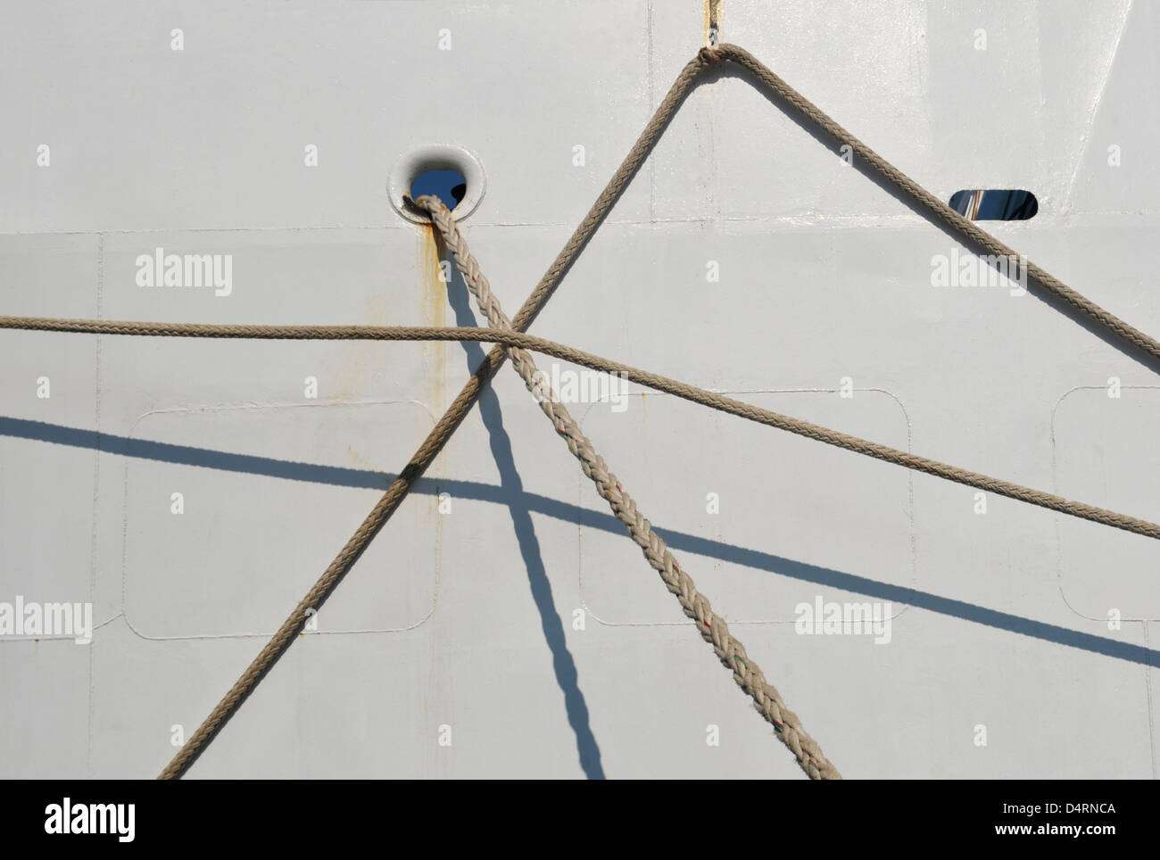 ropes hanging from ship Stock Photo - Alamy