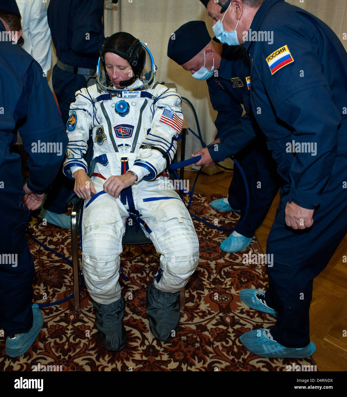 Expedition 24 crew members, including NASA astronaut Shannon Walker ...