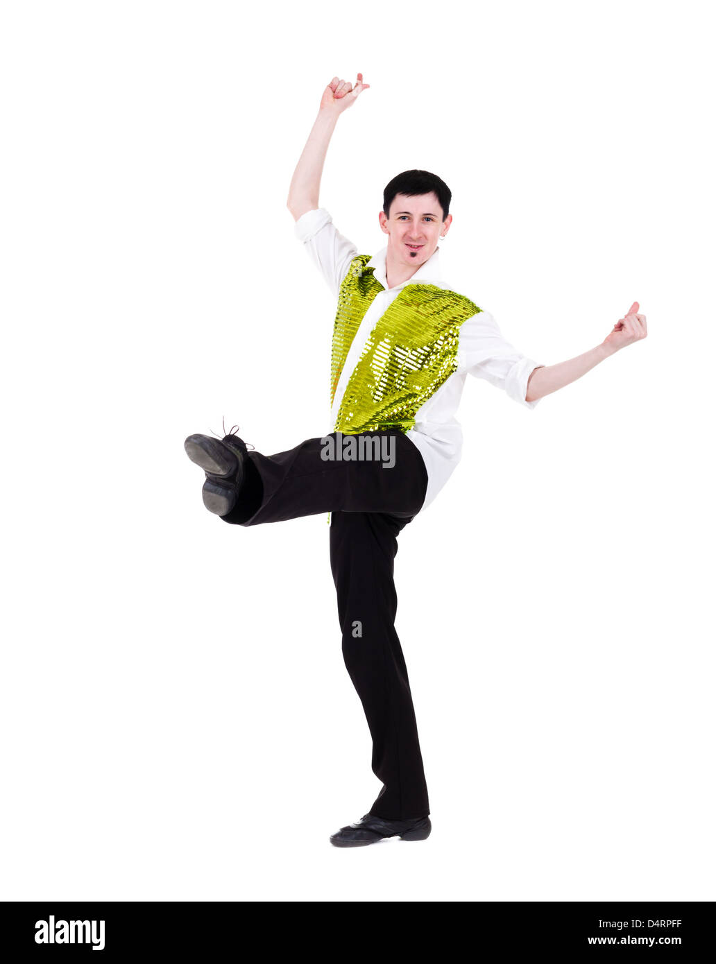 friendly smiling dancer showing some movements Stock Photo - Alamy
