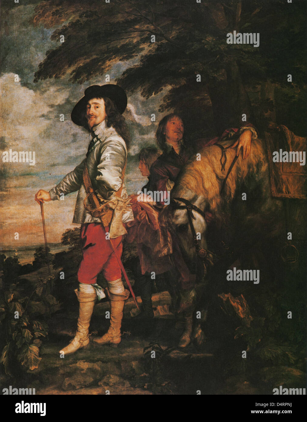 Portrait of Charles I, 1635 by Anthony van Dyck Louvre Museum Stock ...