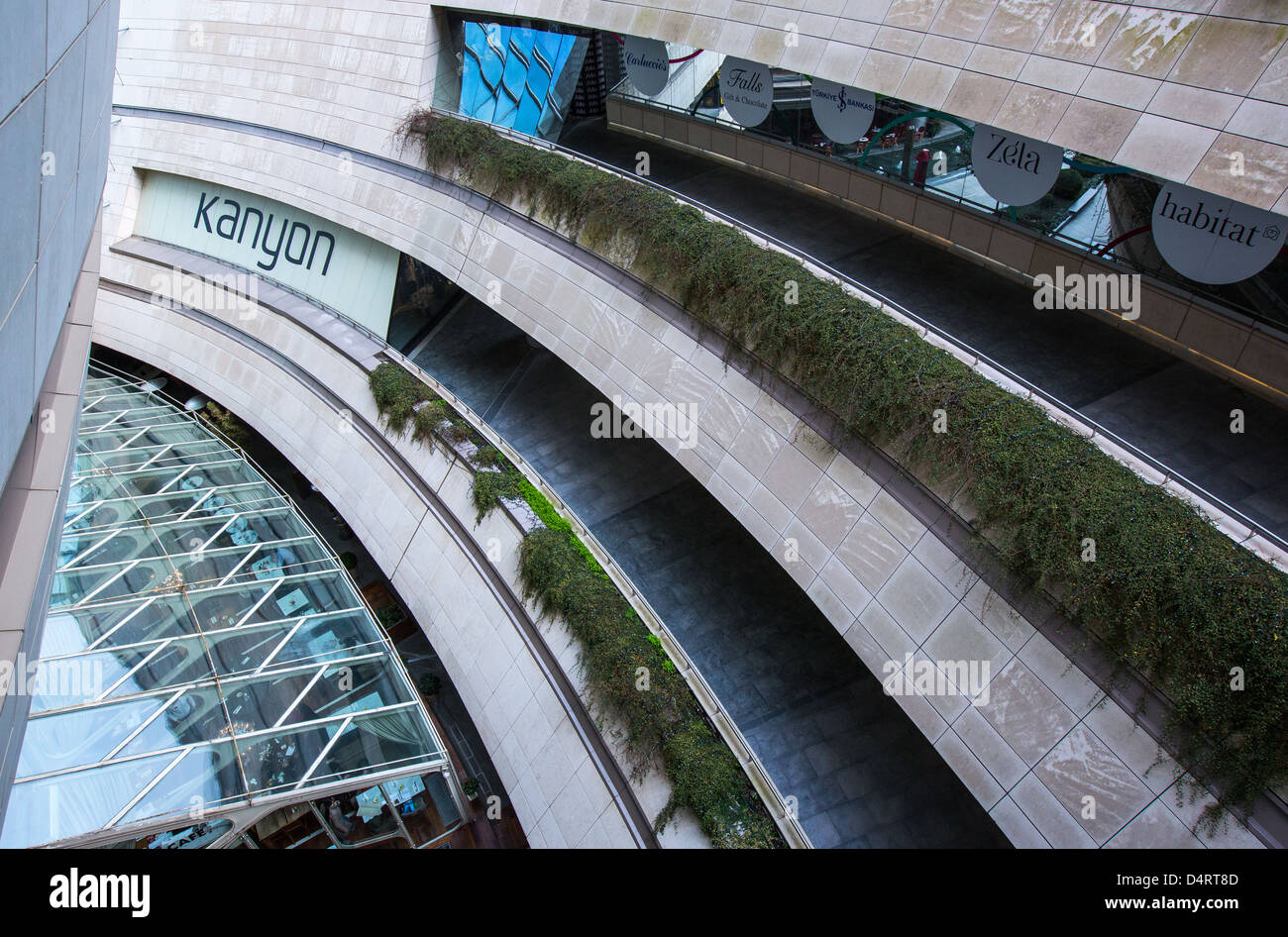 Europe Turkey Istanbul, Levent quarter, the Canyon mall designed by the ...