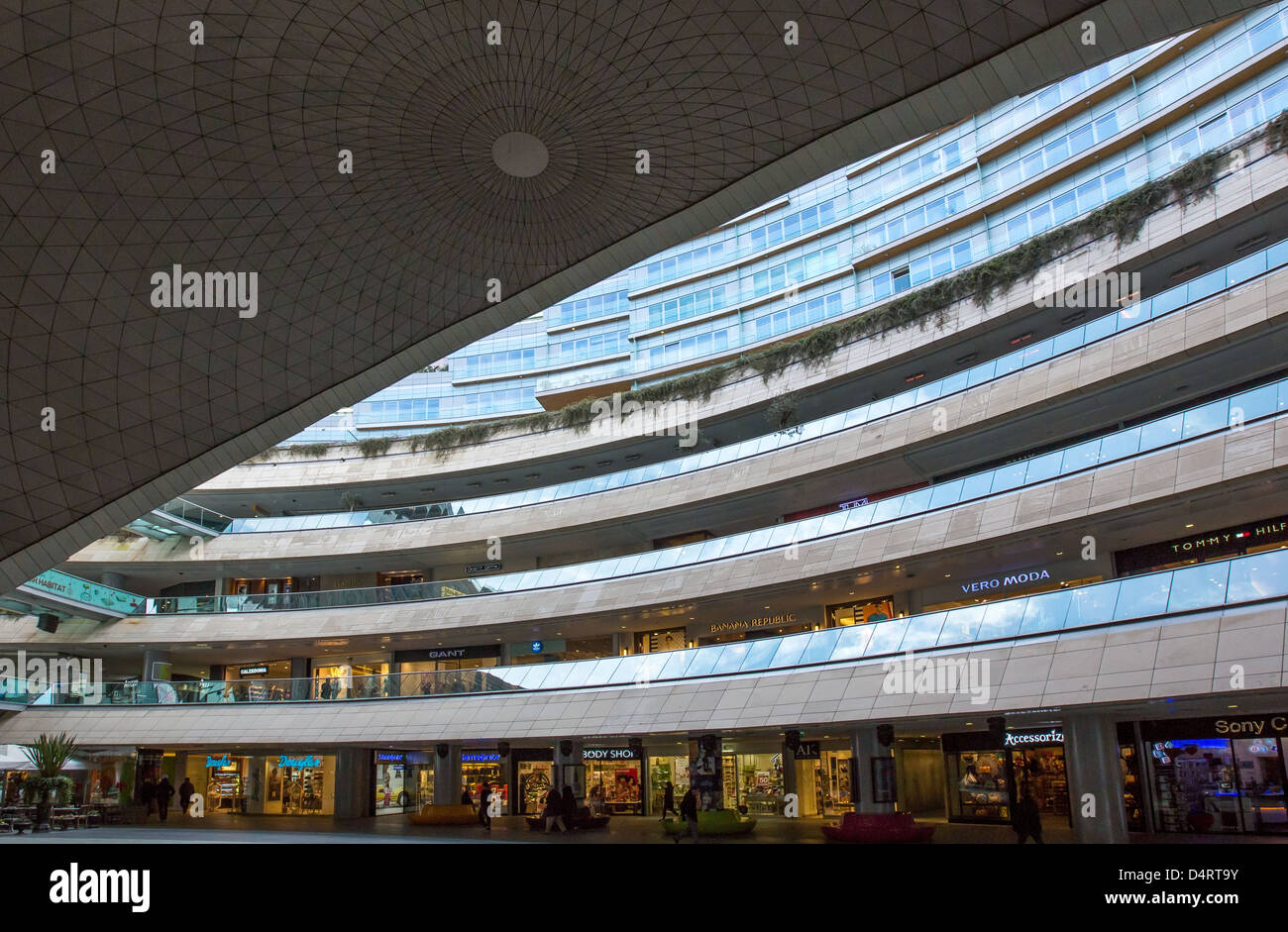 Europe Turkey Istanbul, Levent quarter, the Canyon mall designed by the ...