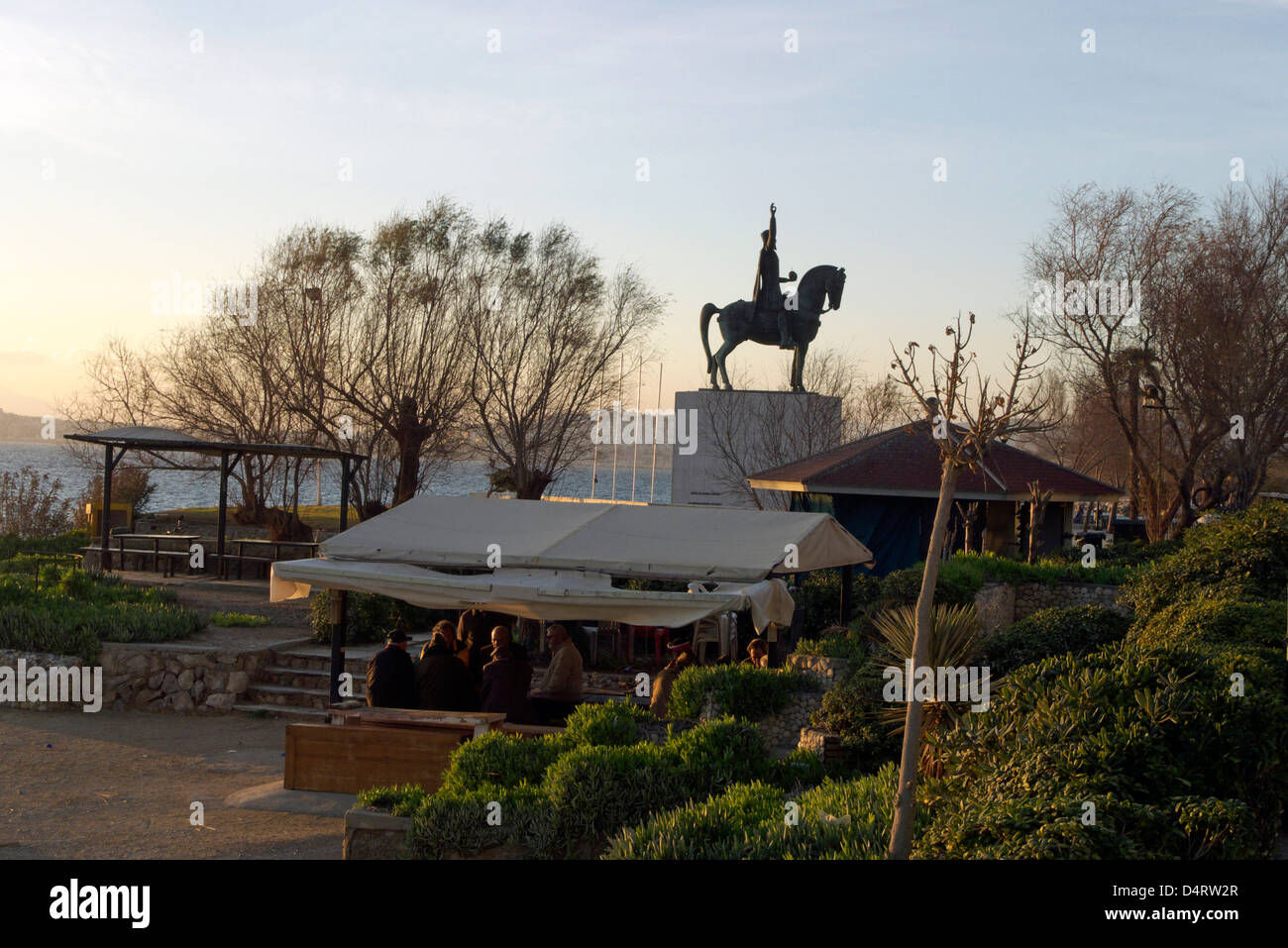 greece athens flisvos the statue of constantine XI paleologus Stock ...
