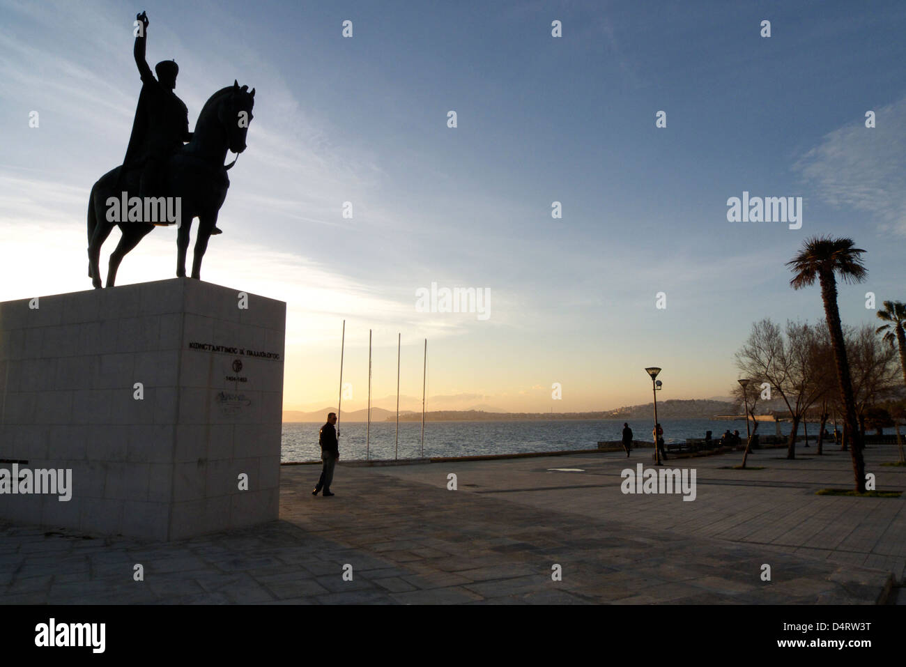 greece athens flisvos the statue of constantine XI paleologus Stock ...