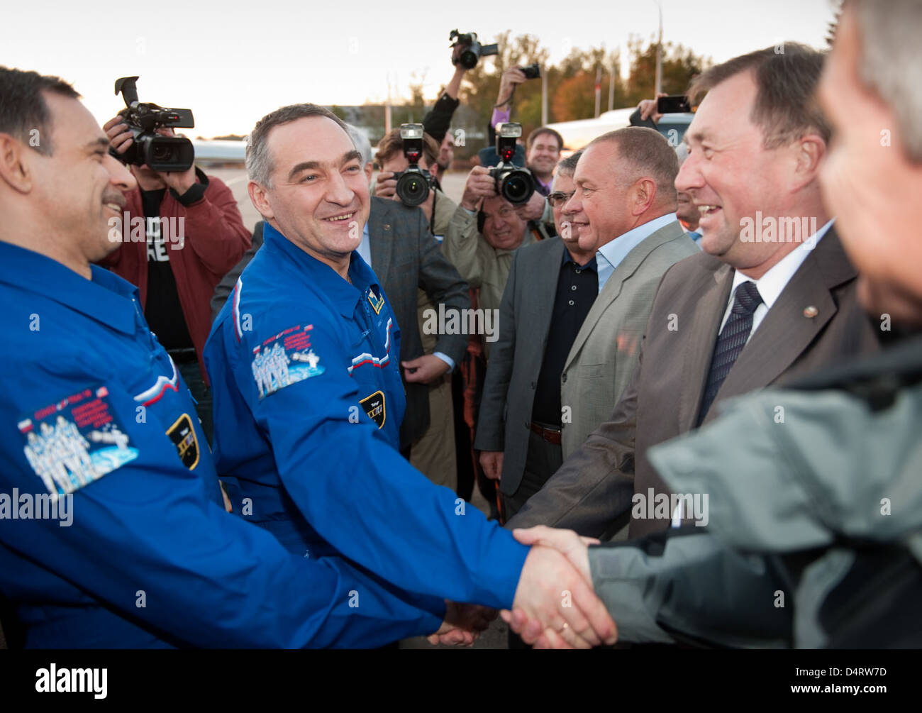 Expedition 24 astronauts, including Alexander Skvortsov and Mikhail ...