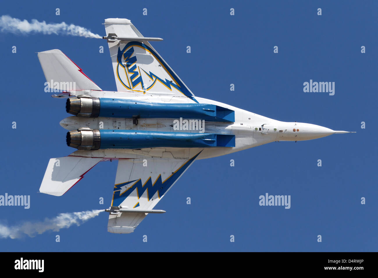 Russian fighter mig 29 on aerobatics hi-res stock photography and ...