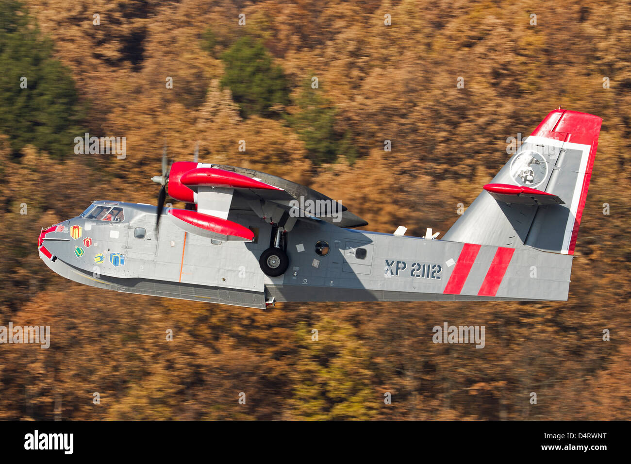Canadair CL-215-1A10 with special colour scheme flying over Bulgaria ...