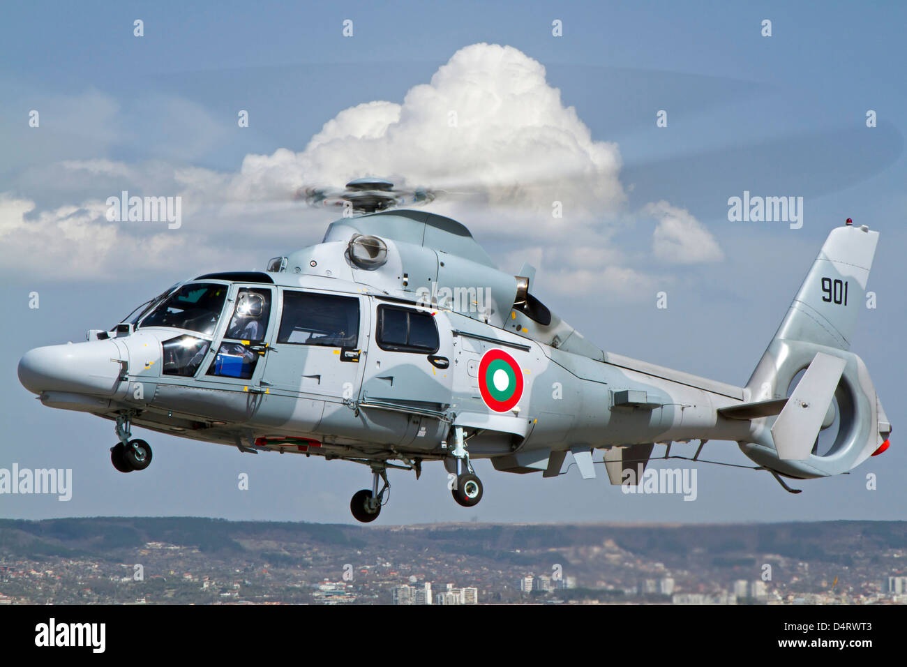 Eurocopter AS-565MB Panther of the Bulgarian Navy prepares for landing ...