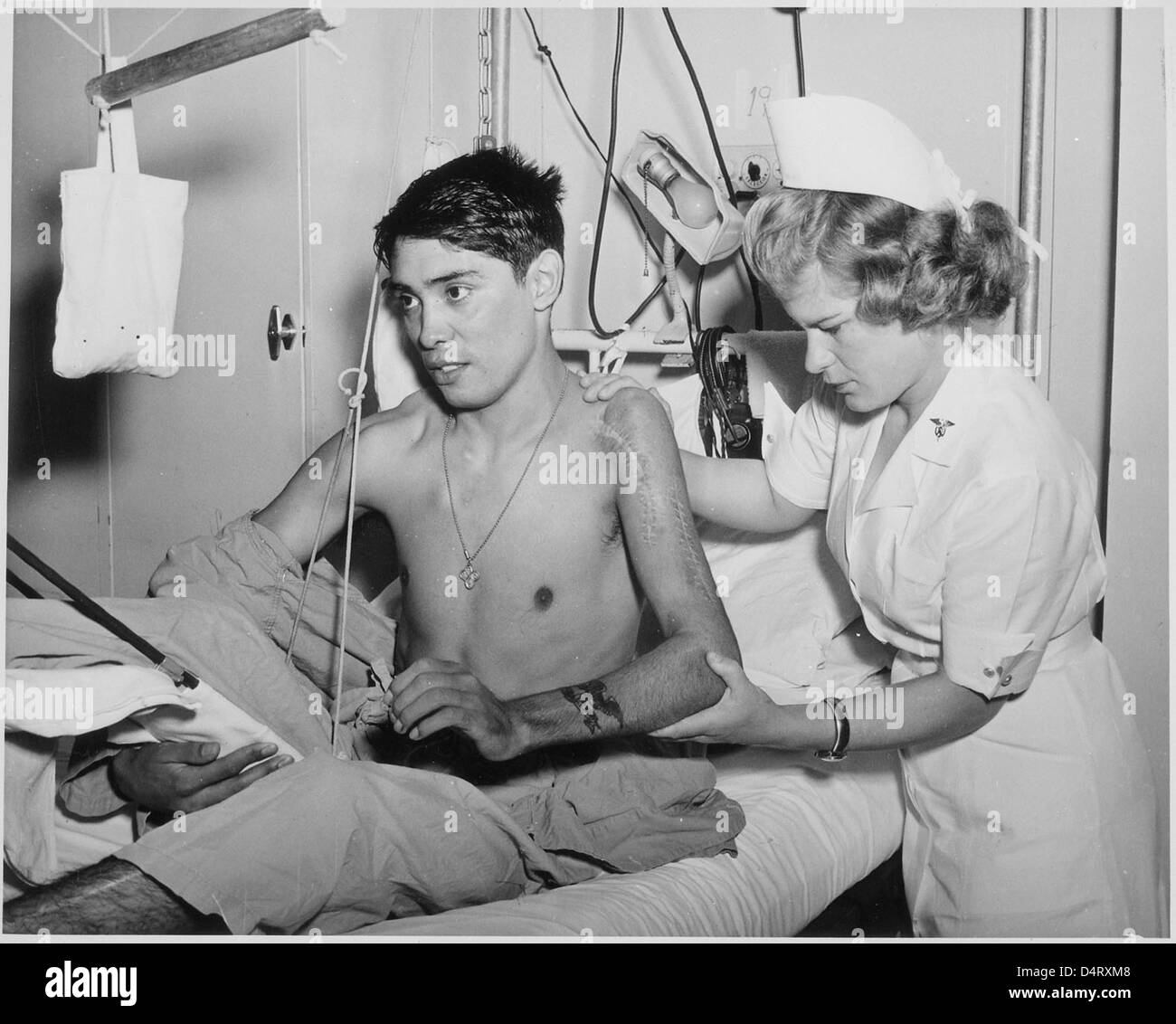 Exercise Given by an Army Therapist to a Soldier Patient, 1940-1945 ...