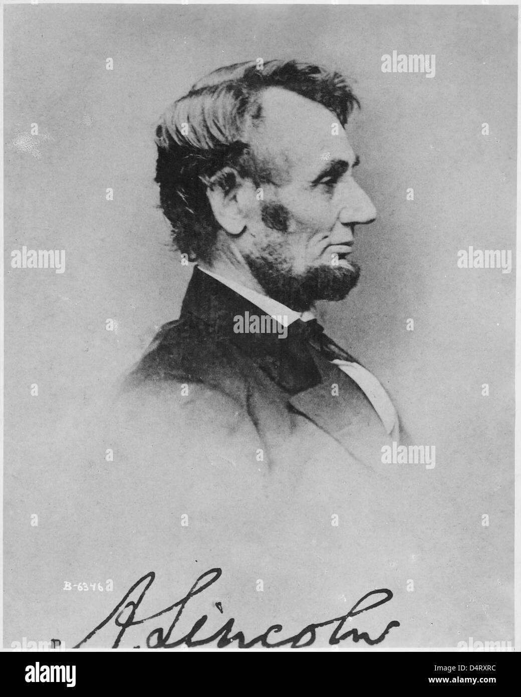 Profile of abraham lincoln hi-res stock photography and images - Alamy