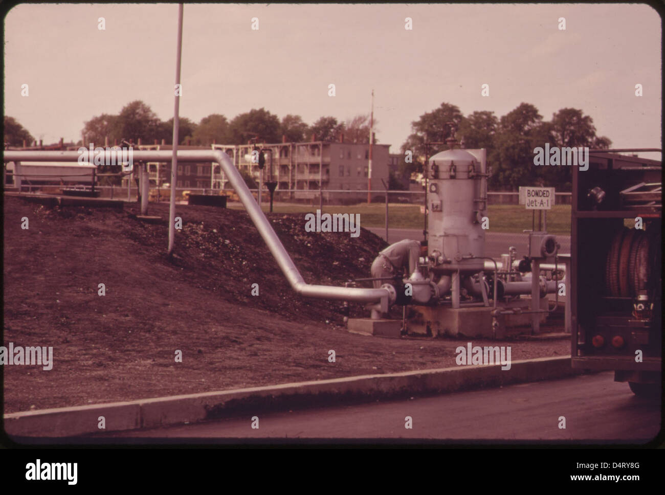 This photo shows houses along Neptune Road near Logan Airport's runway ...