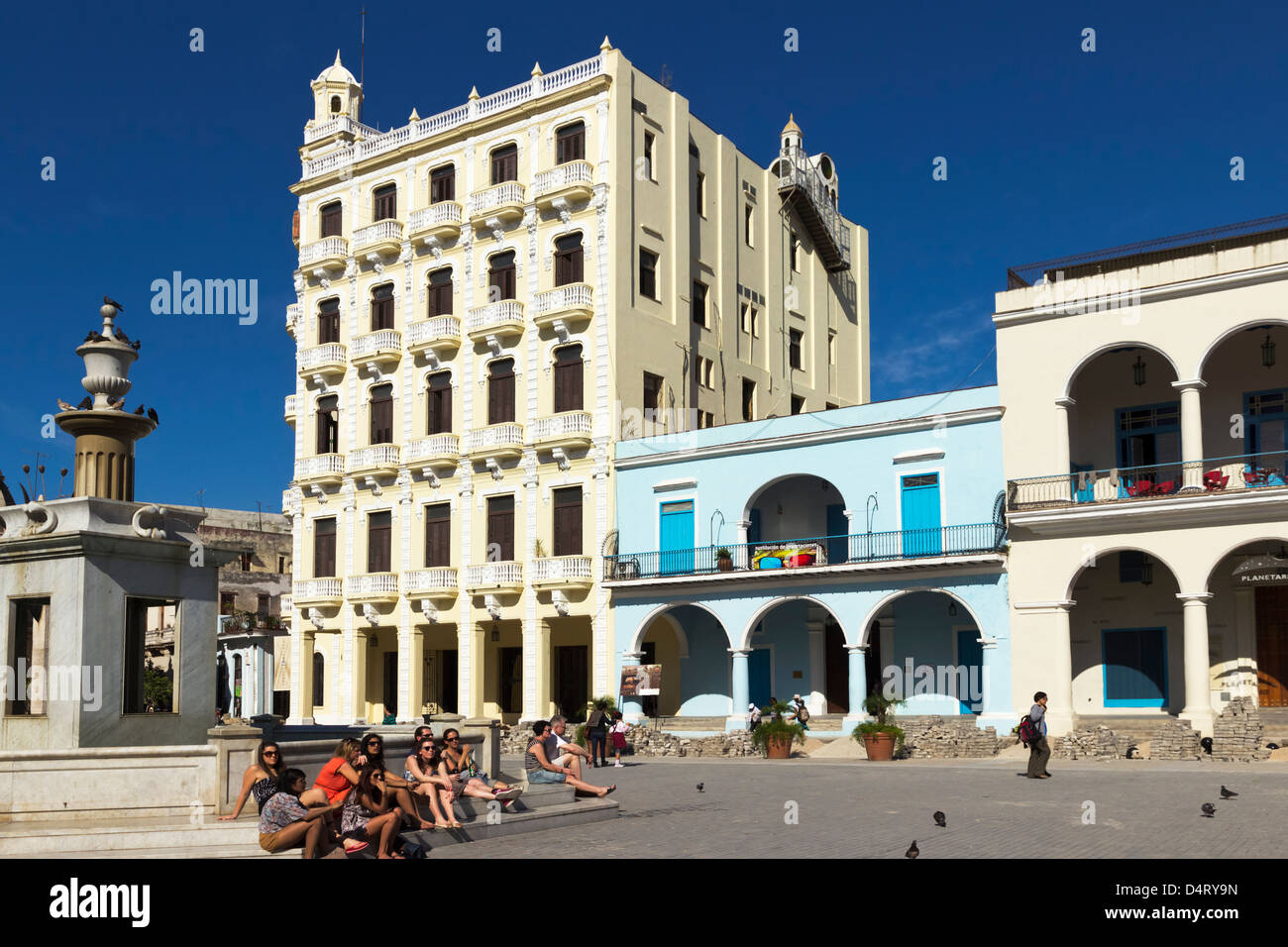 Restored Colonial Buildings in Plaza de Vieja Havana Cuba Stock Photo ...