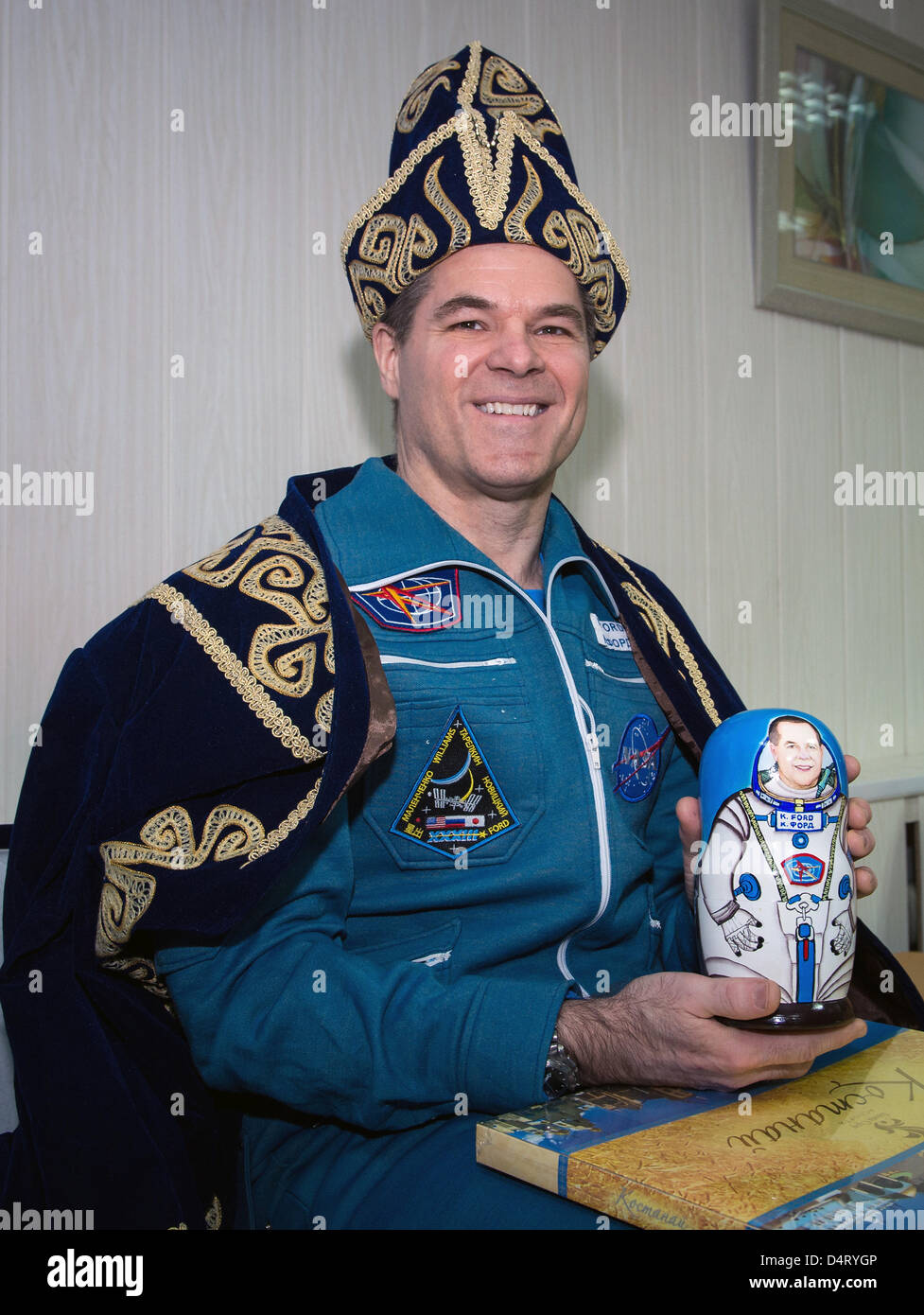 Astronaut Kevin Ford of NASA poses for a photograph after receiving ...