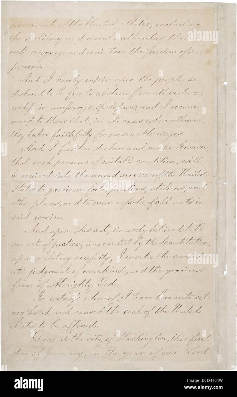 The Emancipation Proclamation, signed on January 1, 1863, is a historic ...