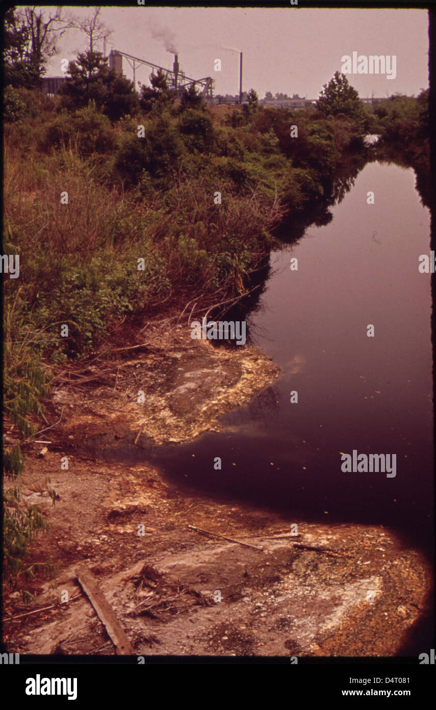 Contaminated Drainage Surrounding the Tenneco Carbon Black Plant near ...
