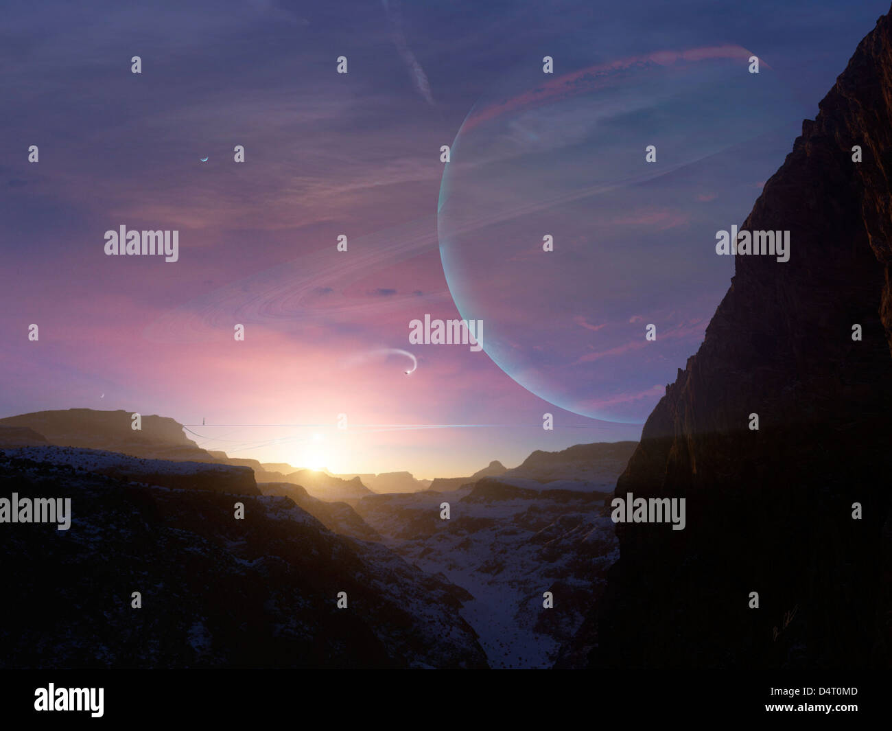 Artist's concept of a scene from the book, Absolution Gap Stock Photo ...