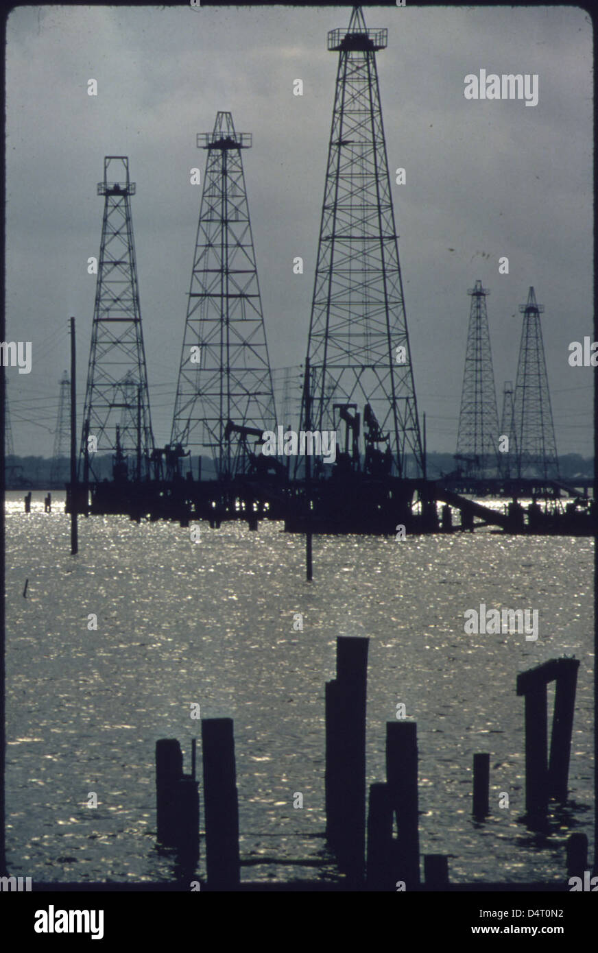A photograph from May 1972 showing an abandoned oil field located 15 ...