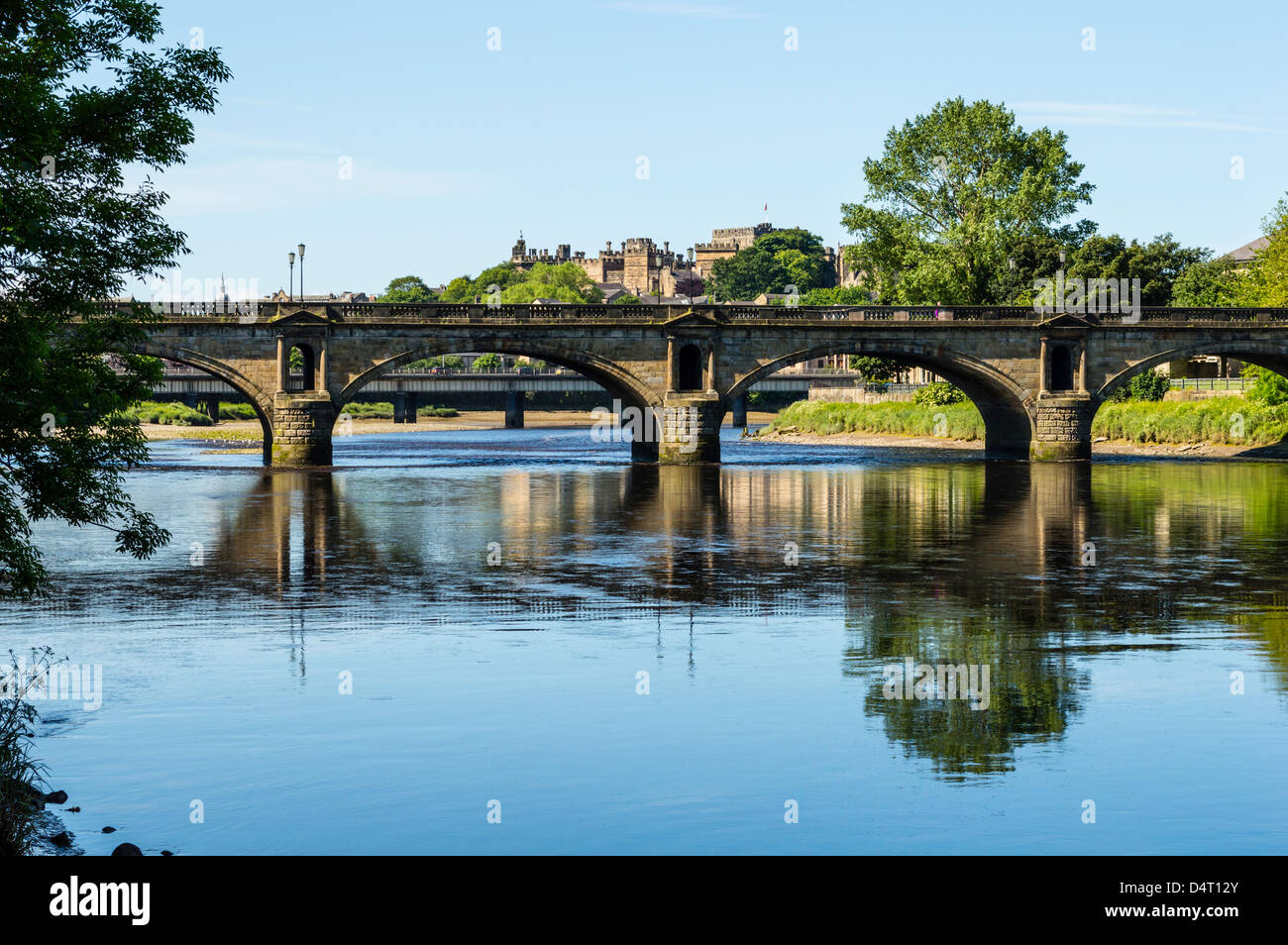 Skerton Bridge and River Lune Lancaster, Lancashire, England, with the ...