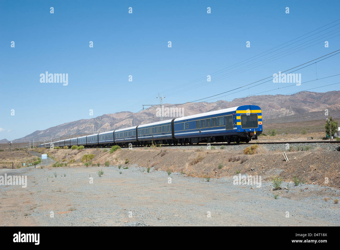 The Blue Train in the Karoo at Matjiesfontein South Africa famous ...