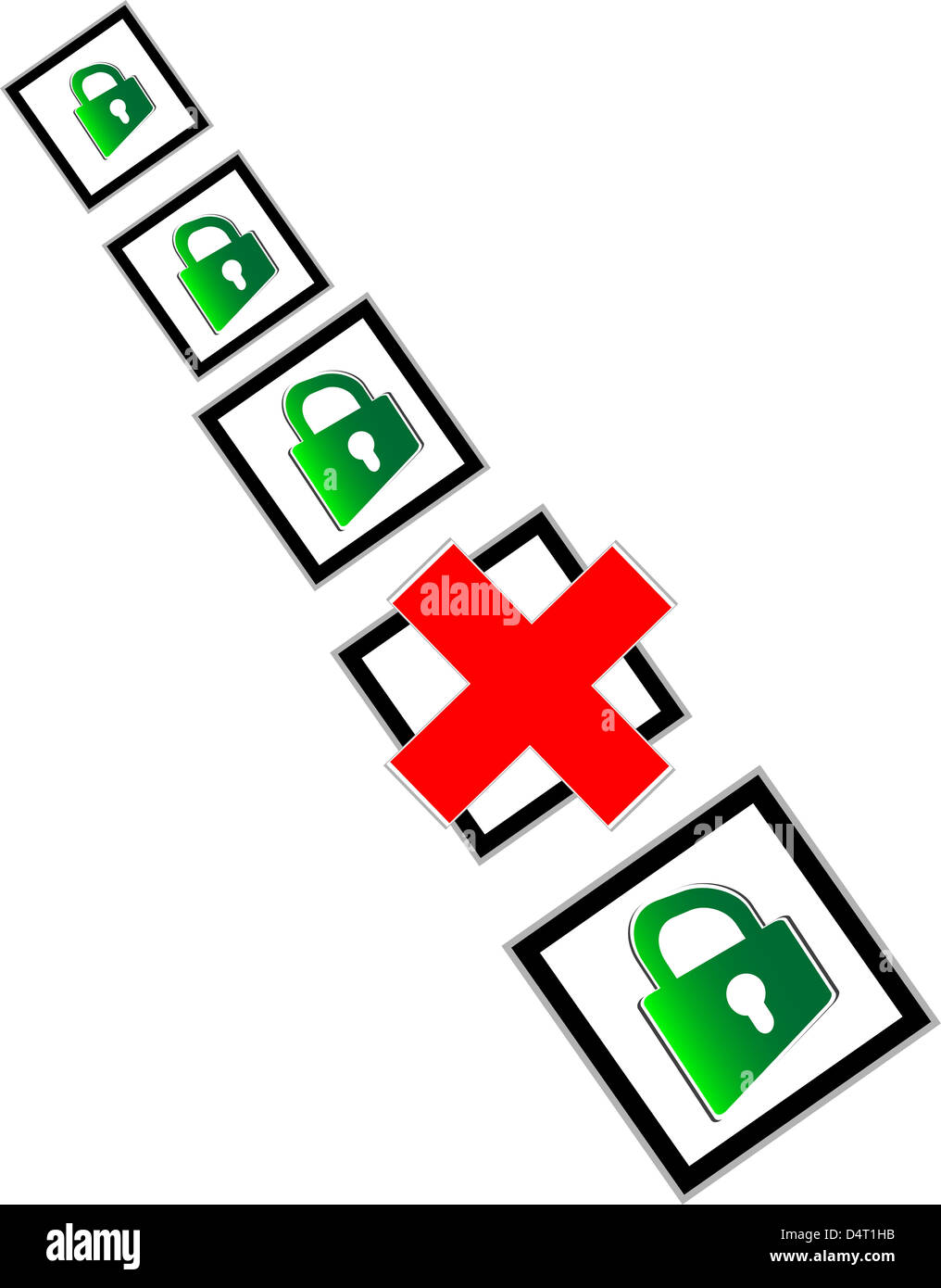 Check box with red and green check mark Stock Photo - Alamy