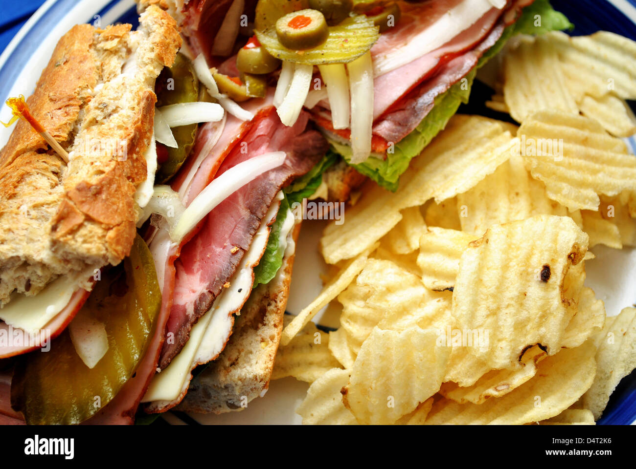 Close-Up of a Sandwich for Lunch Stock Photo - Alamy