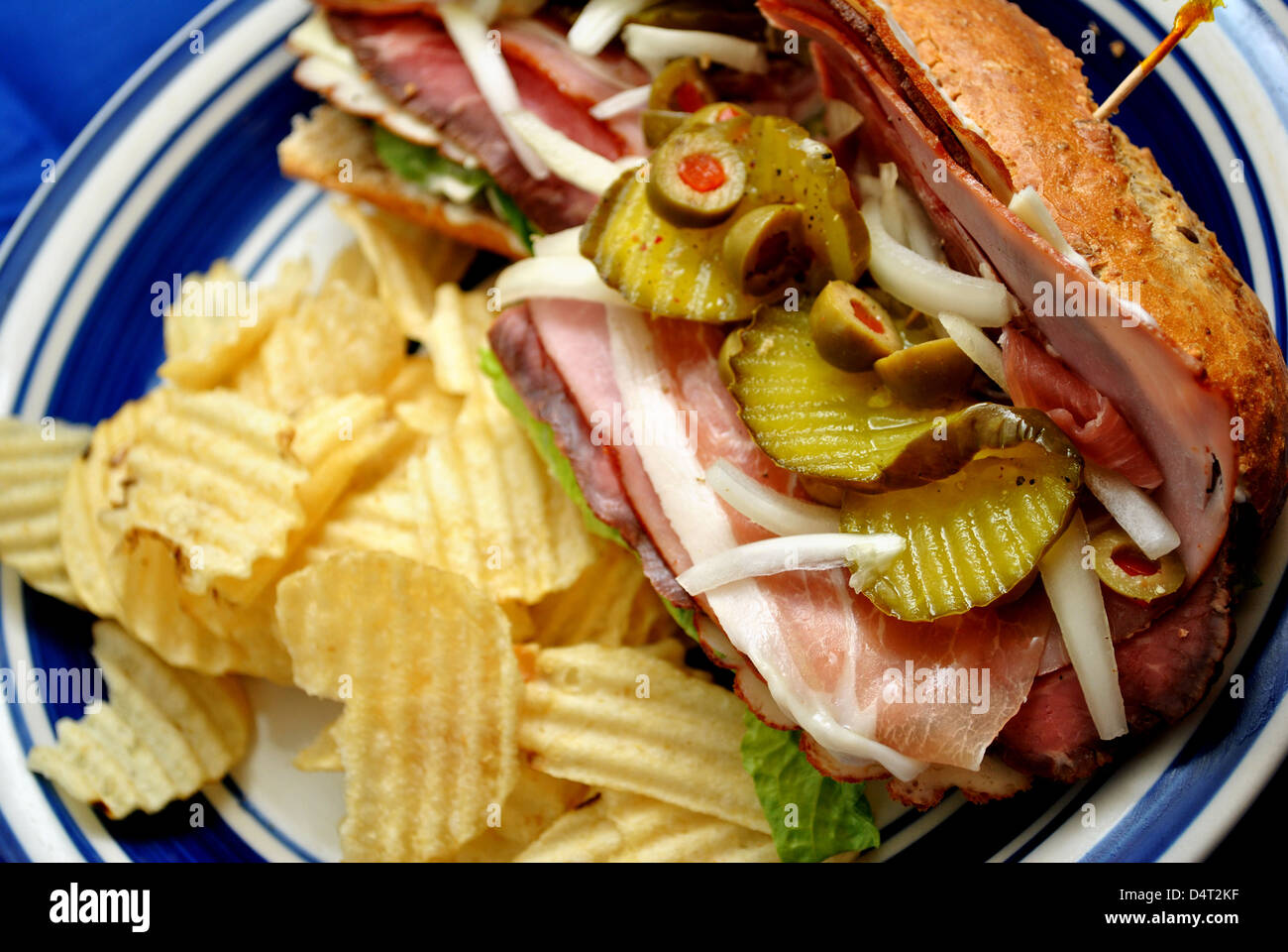 Meat Sandwich with Vegetables Stock Photo - Alamy