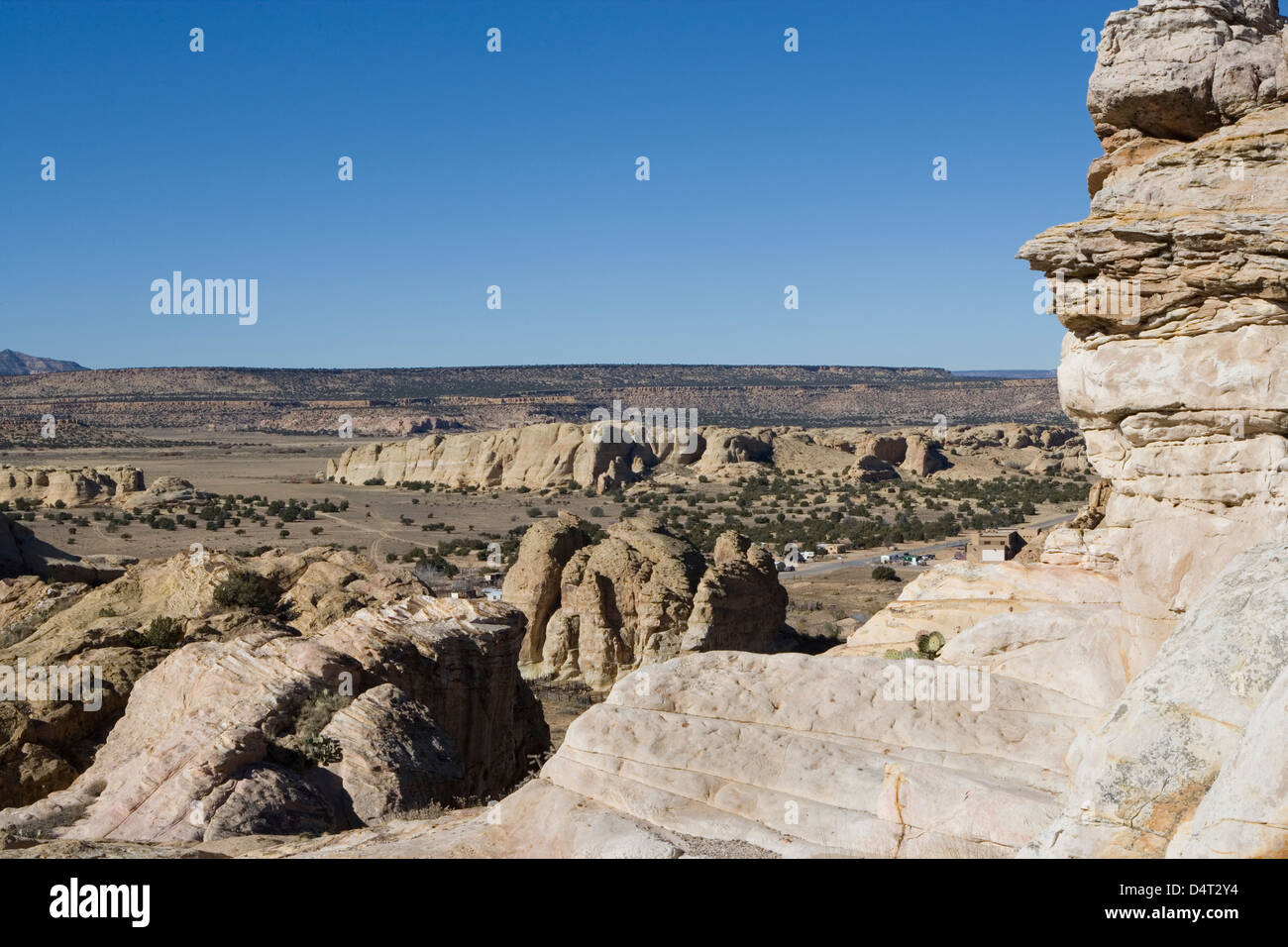 New Mexico: Acoma Pueblo [Sky City] view from Stock Photo - Alamy