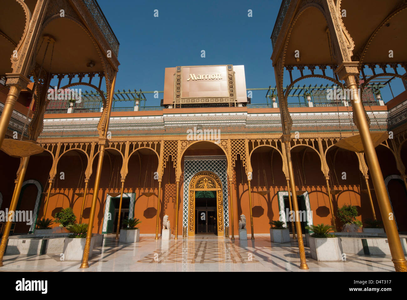 Main Entrance, Marriott Hotel, Cairo, Egypt, North Africa Stock Photo ...