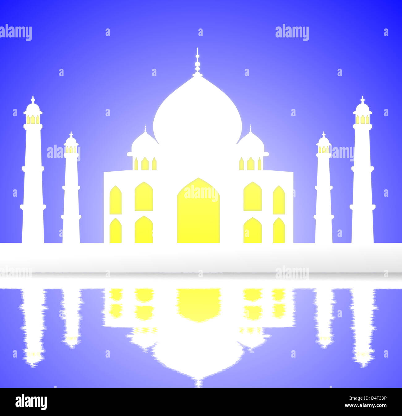 Taj Mahal Illustration Stock Photo - Alamy