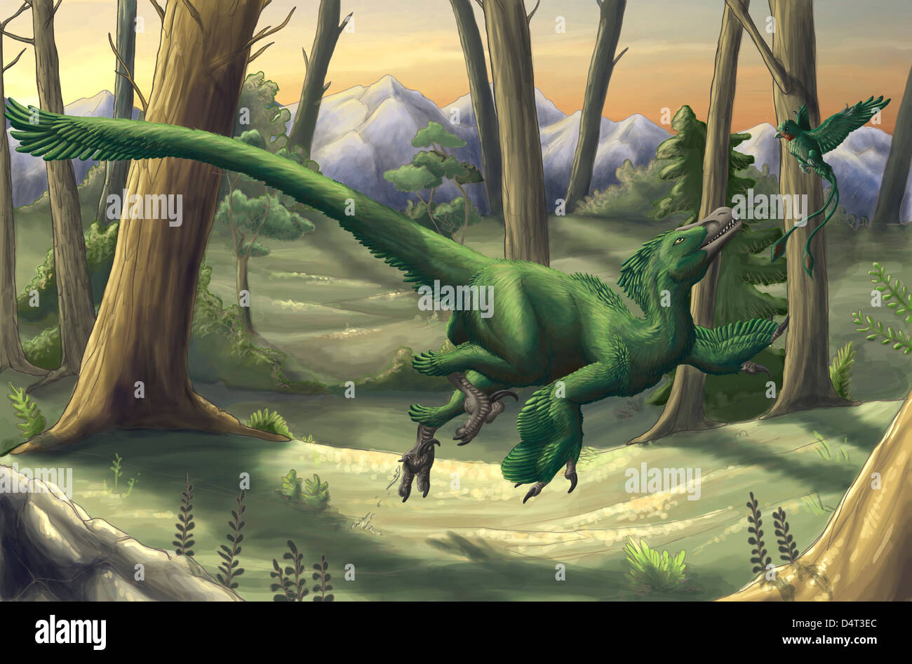 Dinosaur chasing hi-res stock photography and images - Alamy