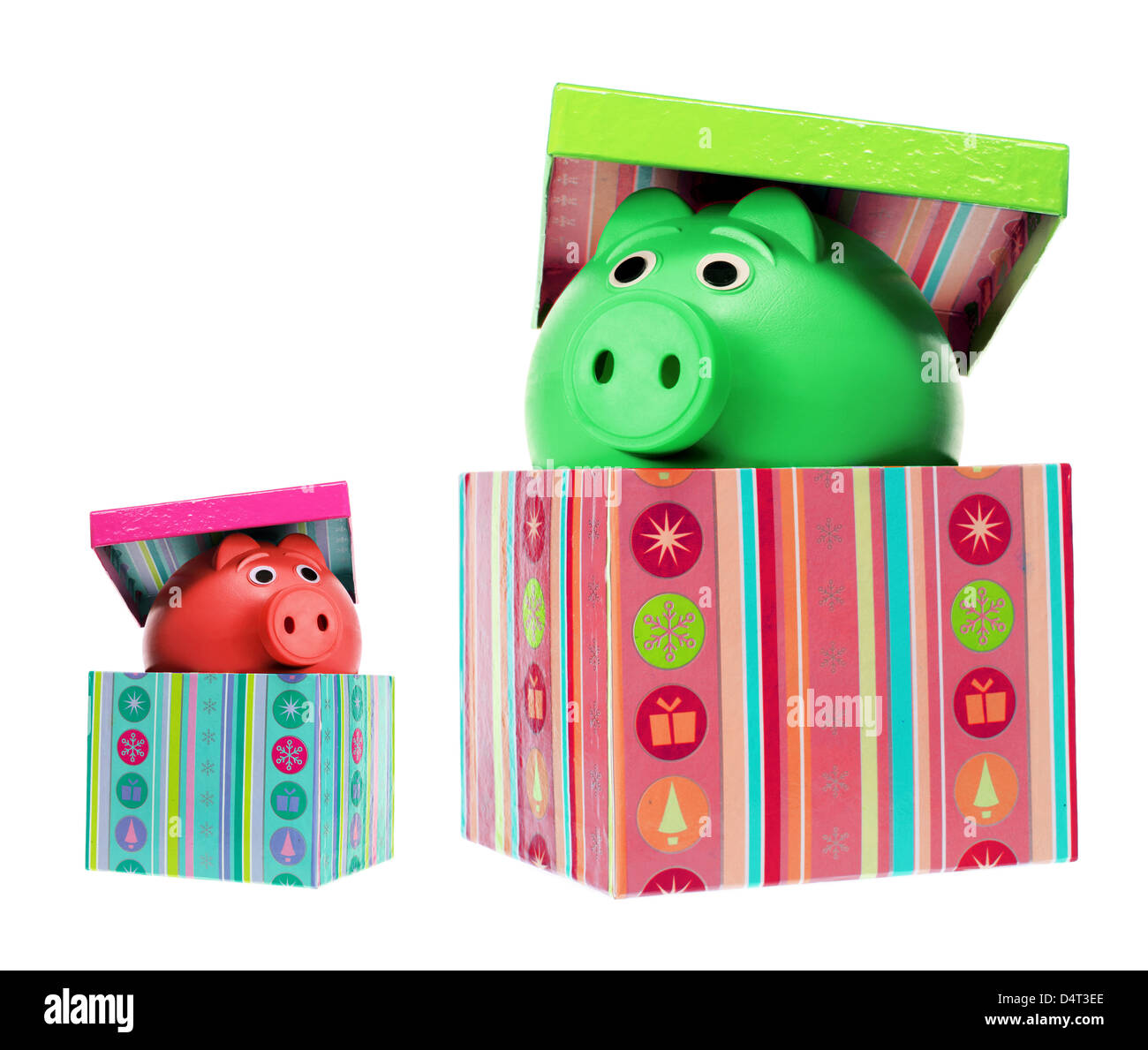 Money boxes savings Cut Out Stock Images & Pictures - Alamy