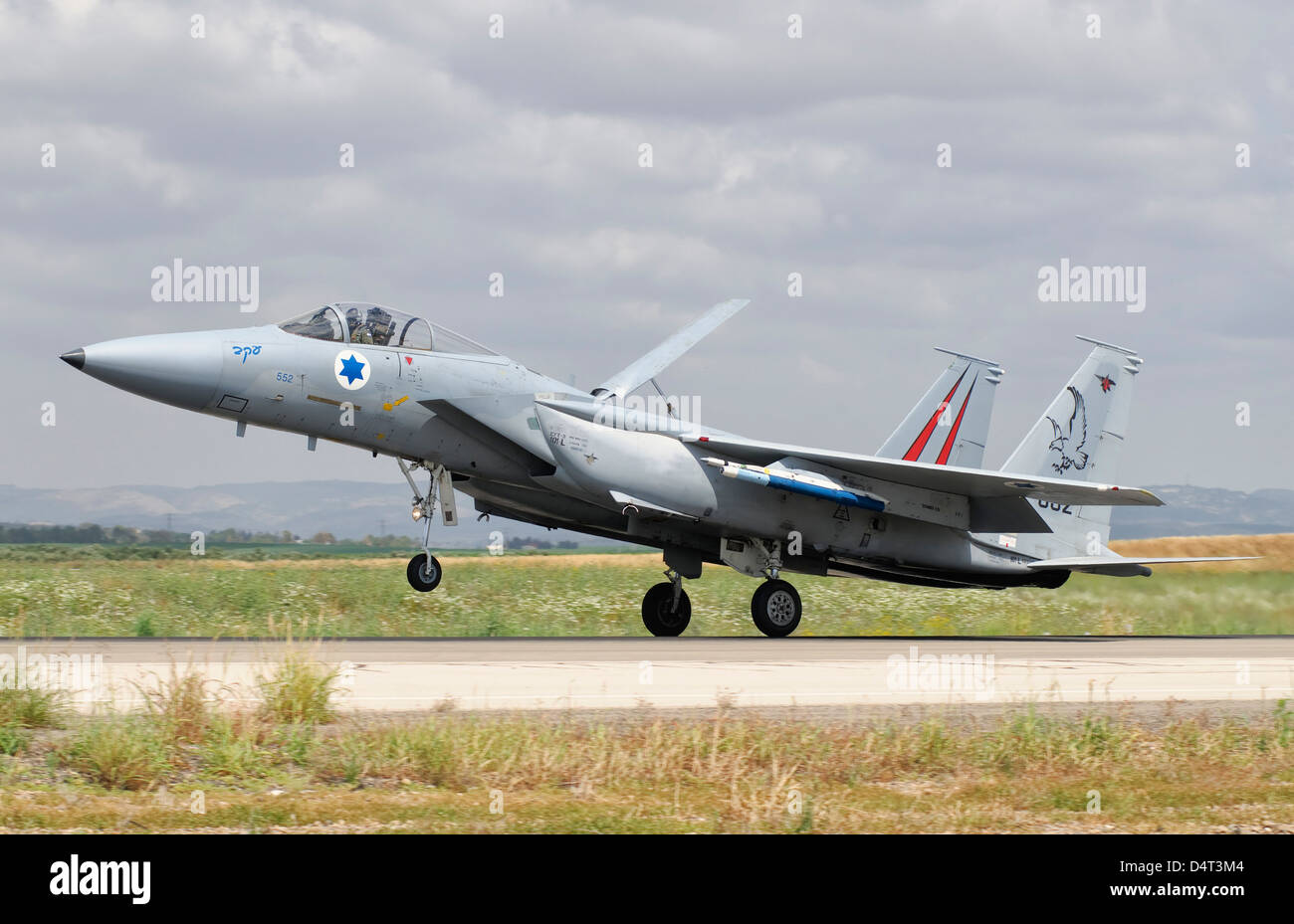 A McDonnell Douglas F-15C Eagle Baz aircraft of the Israeli Air Force ...