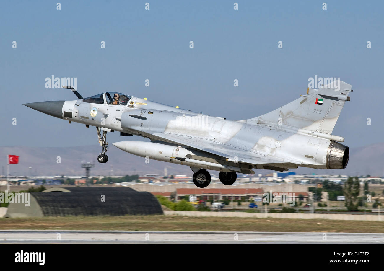 A Dassault Mirage 2000-9 of the United Arab Emirates Air Force takes ...