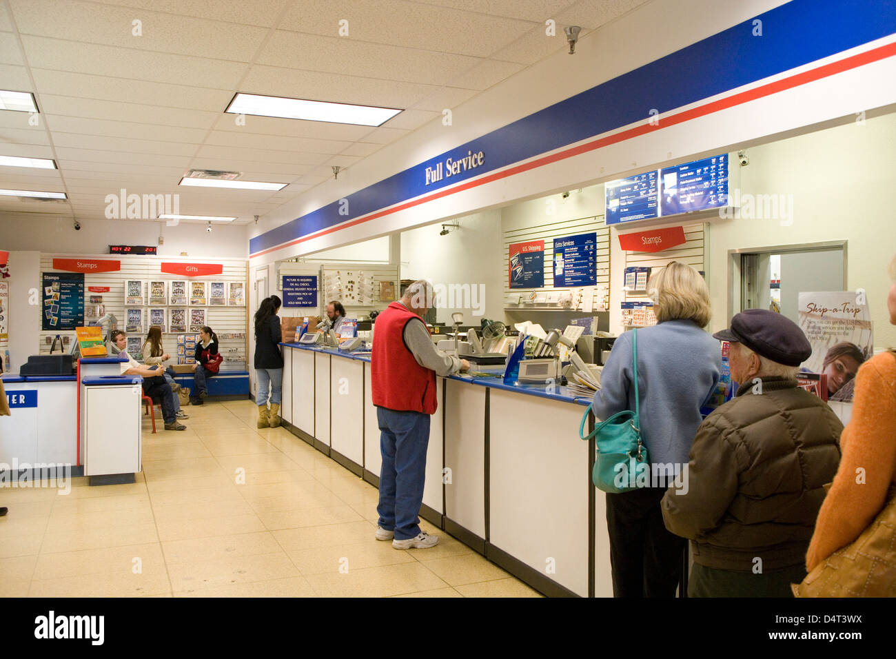 Santa Fe: US postal service counter Stock Photo - Alamy