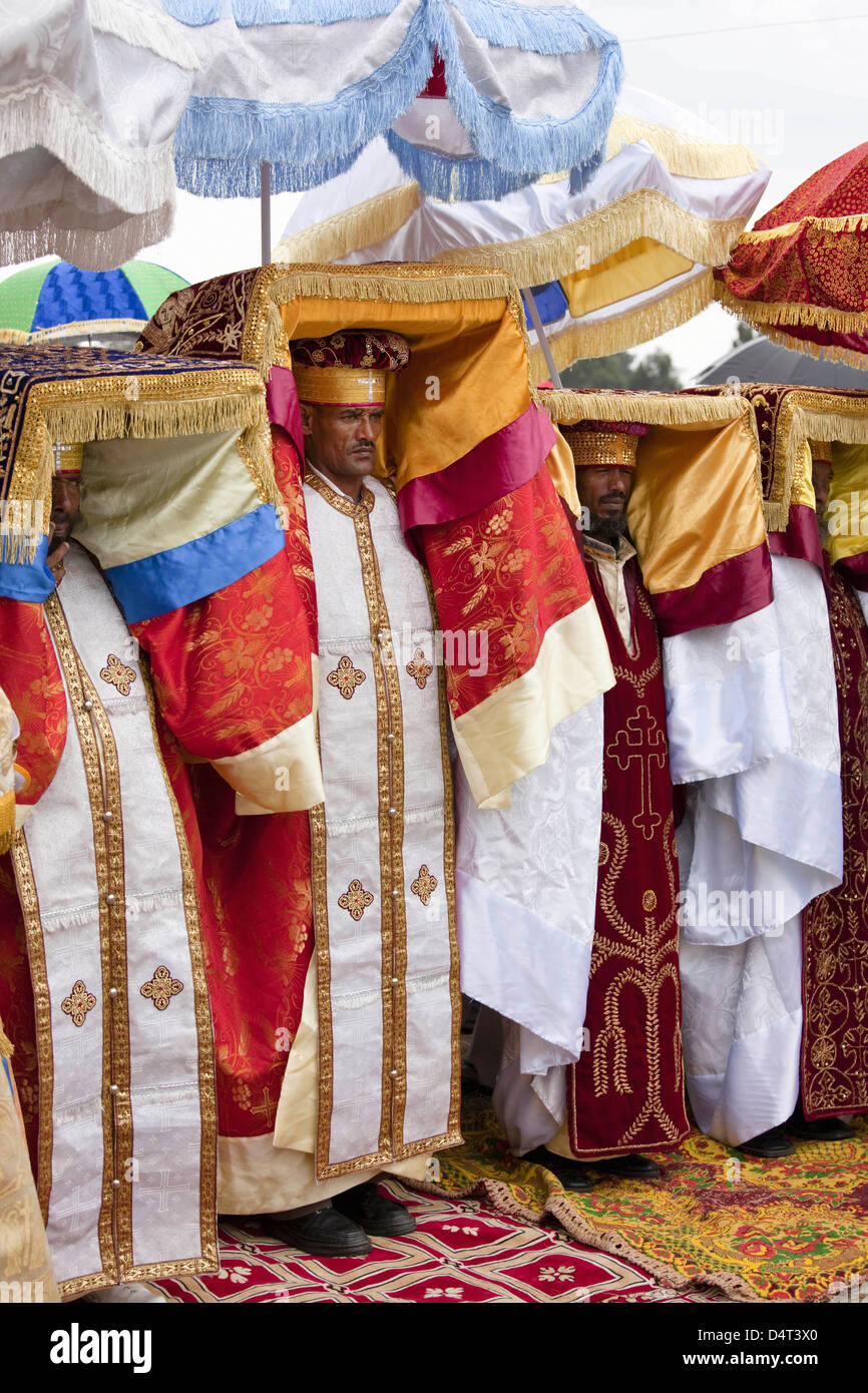 Timkat ceremony of the orthodox church in Addis Ababa, Ethiopia Stock ...