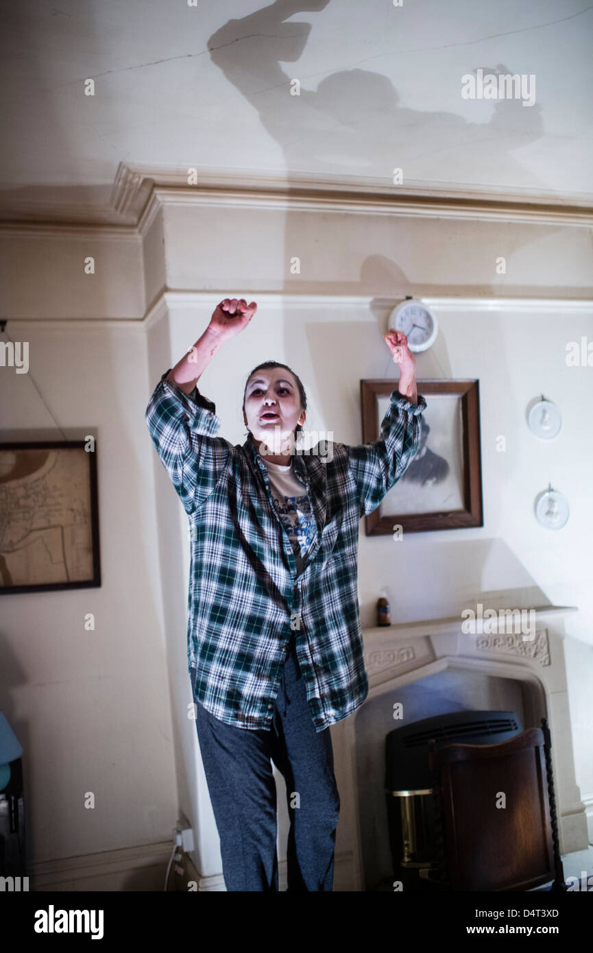 Aberystwyth university college students performing "The Pitchfork ...