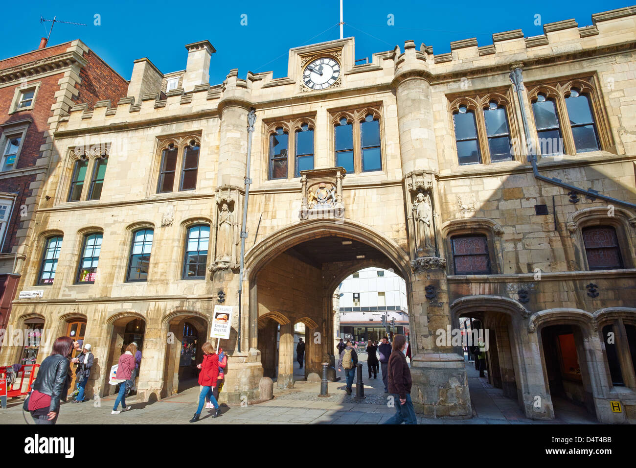 Guildhall and Stonebow High Street Lincoln Lincolnshire England Stock ...