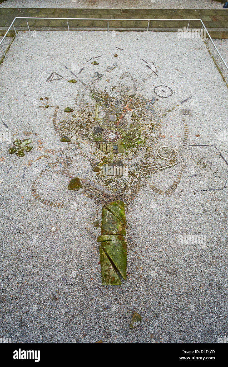 Floor sculpture within Priory Gardens designed by Chris Browne called ...