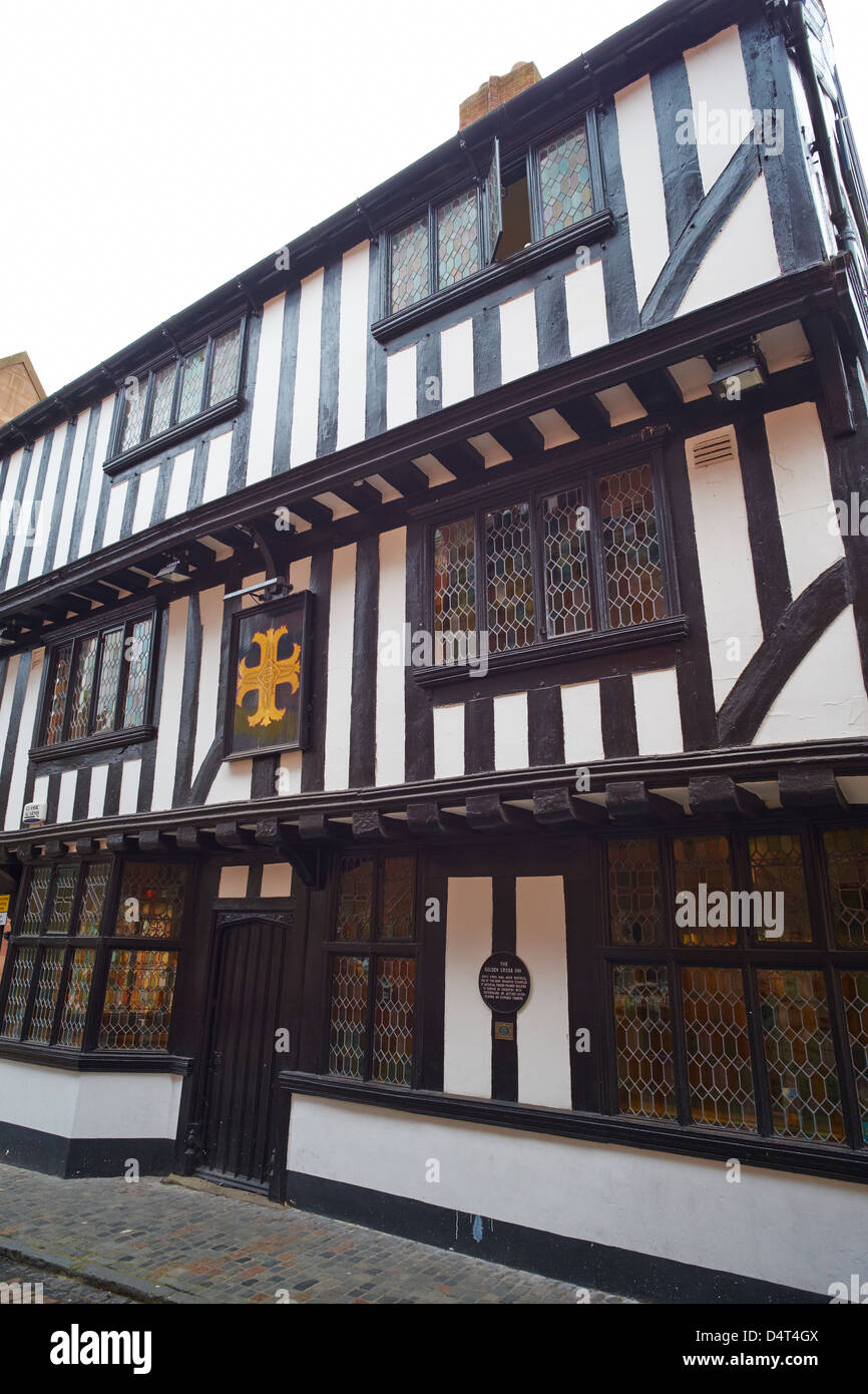 The Golden Cross Inn built around 1583 a medieval timber framed ...