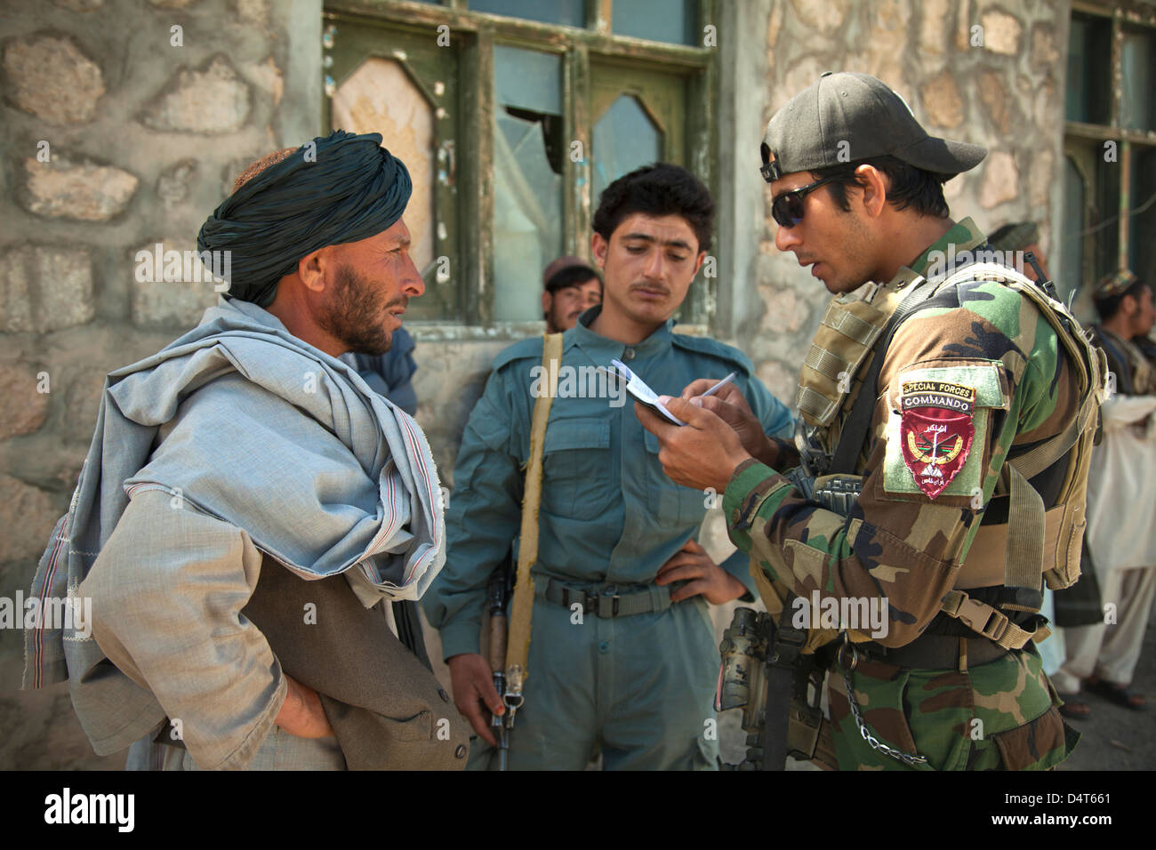 An Afghan National Army Special Forces Commando Speaks With Afghan