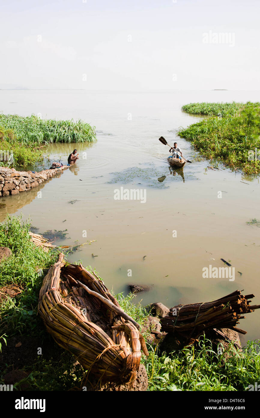Fishermen at Lake Tana, Ethiopia Stock Photo - Alamy