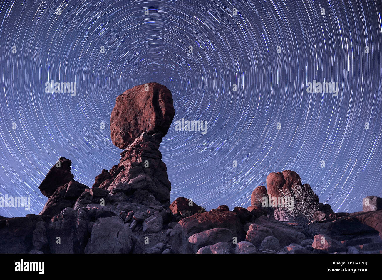 The stars trail around the northern pole star with the famous Balance ...